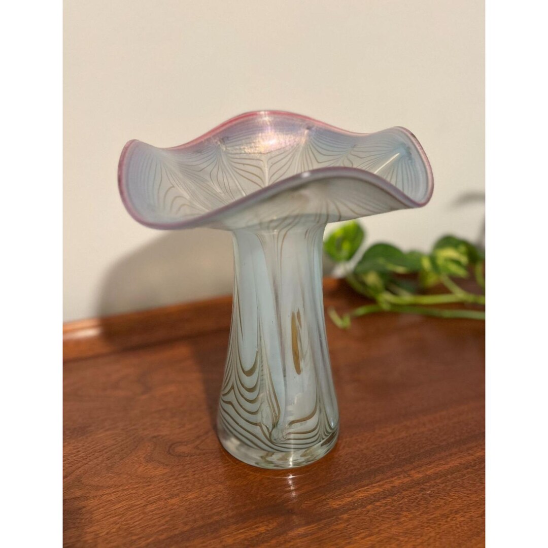 Erwin Eisch Iridescent Glass Vase - Etsy