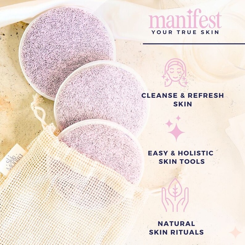 Soft Makeup Remover Bamboo Charcoal Pads Reusable Eco-friendly for ...