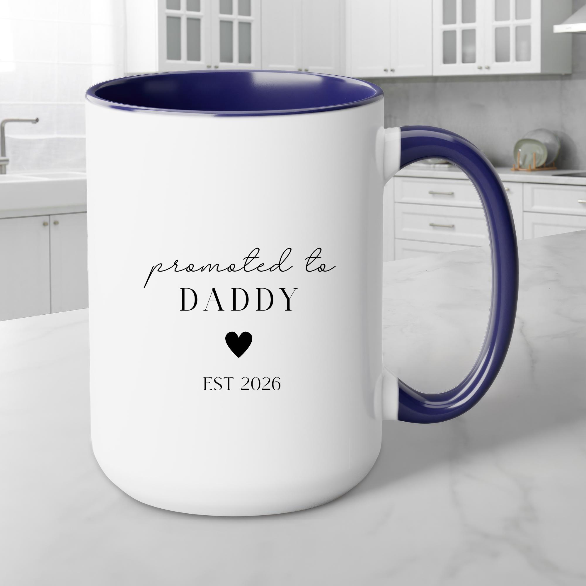 Personalized Minimalist Mom & Dad Mug Set New Parents Gift Custom Mommy ...