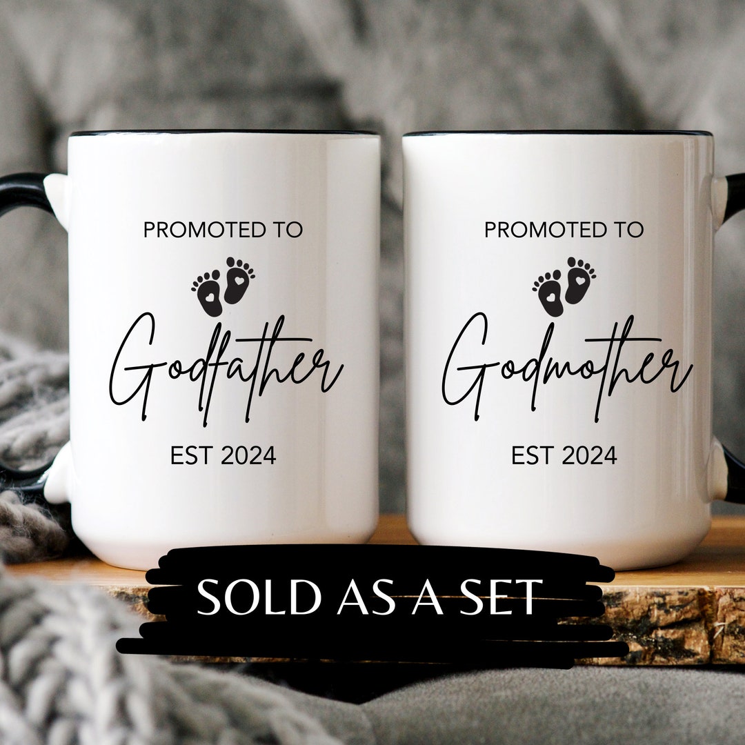 Custom Godparents Mug Set, Godfather and Godmother EST Gift ...