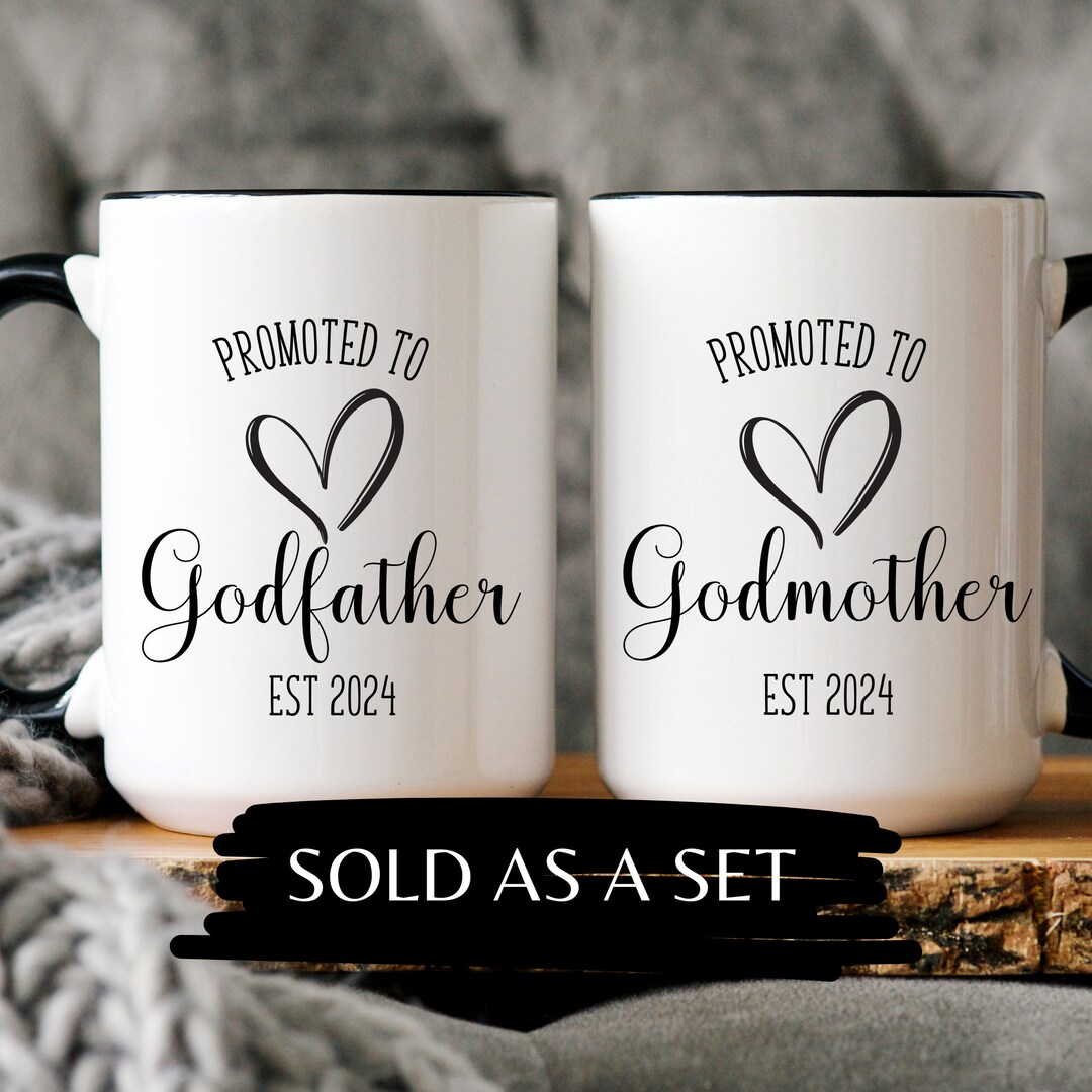 Custom Godparents Mug Set, Godfather and Godmother EST Gift ...