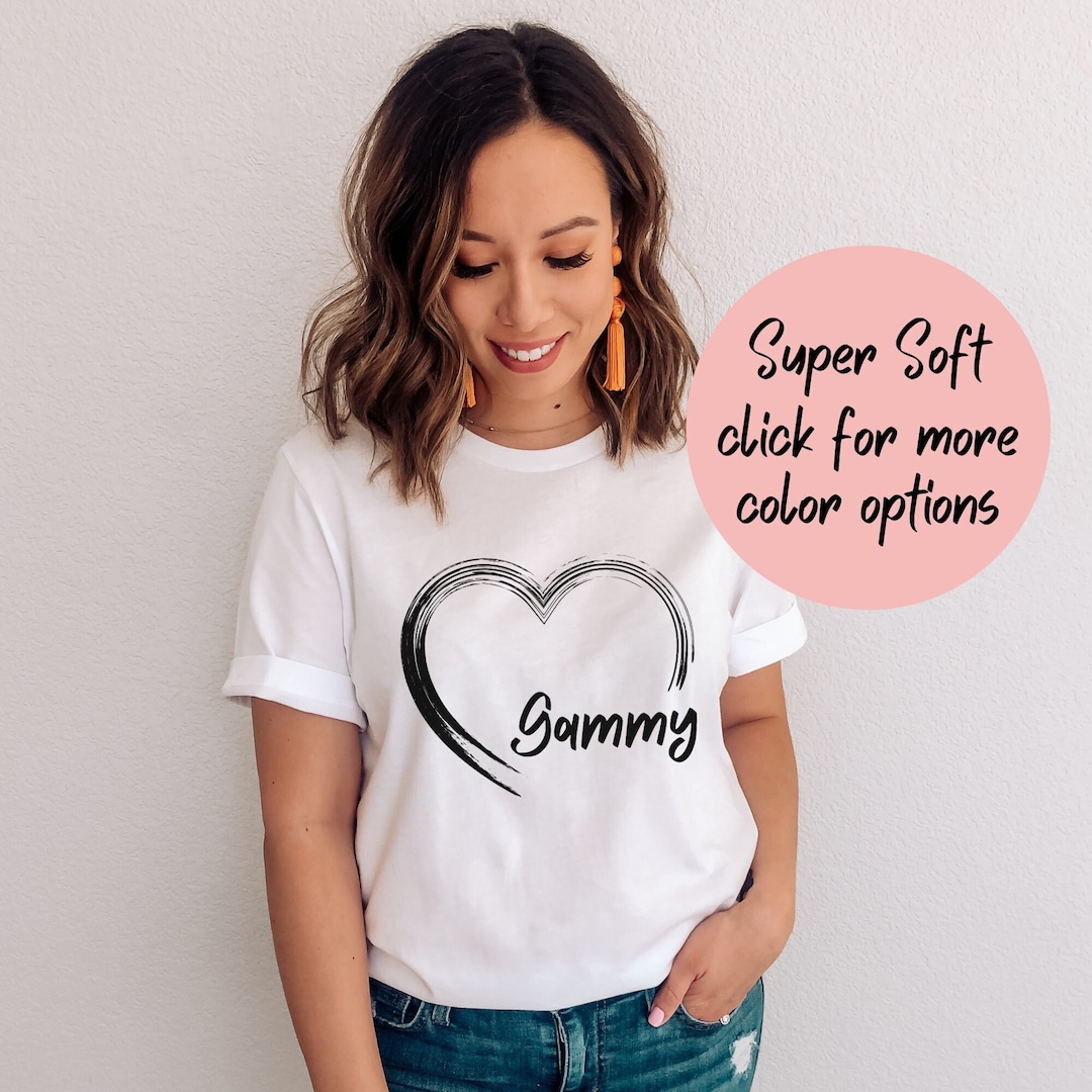 Gammy Heart Unisex Jersey Short Sleeve Tee Gammy Shirt Grandma Shirt ...