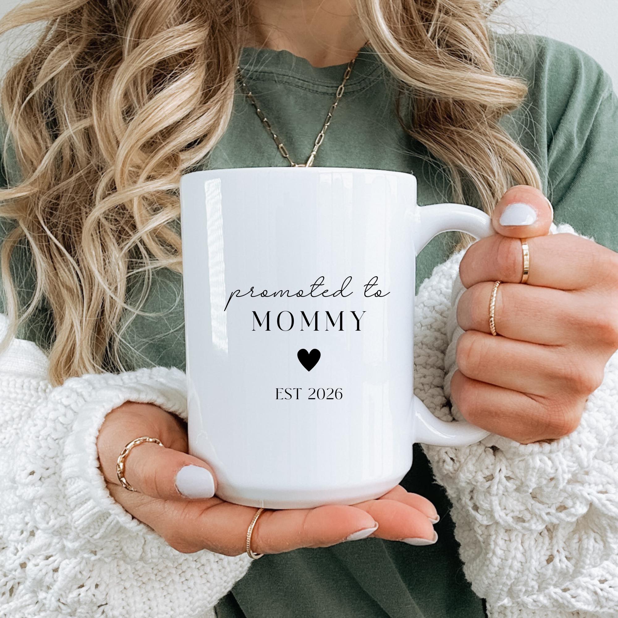 Personalized Minimalist Mom & Dad Mug Set New Parents Gift Custom Mommy ...