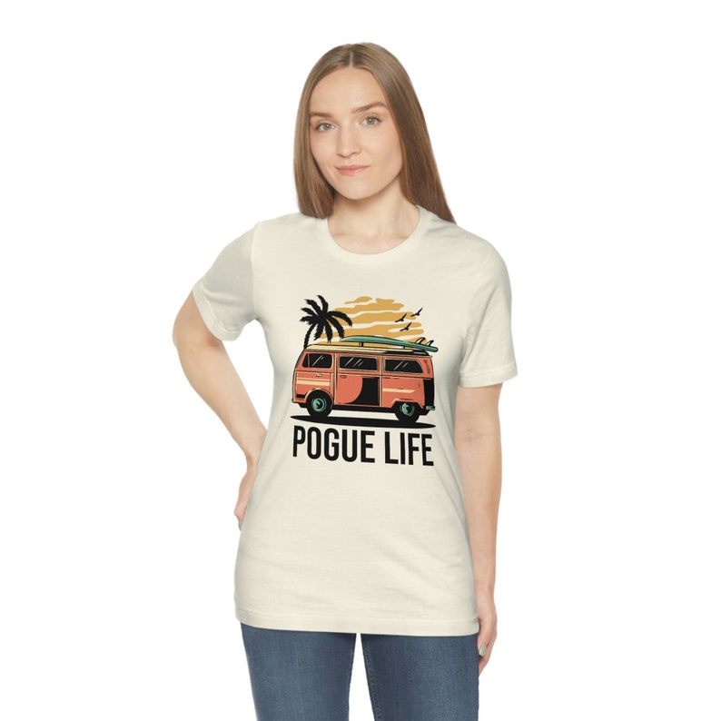 Pogue Life Unisex Tee: Retro Van Life, Hippie Beach Shirt - Etsy