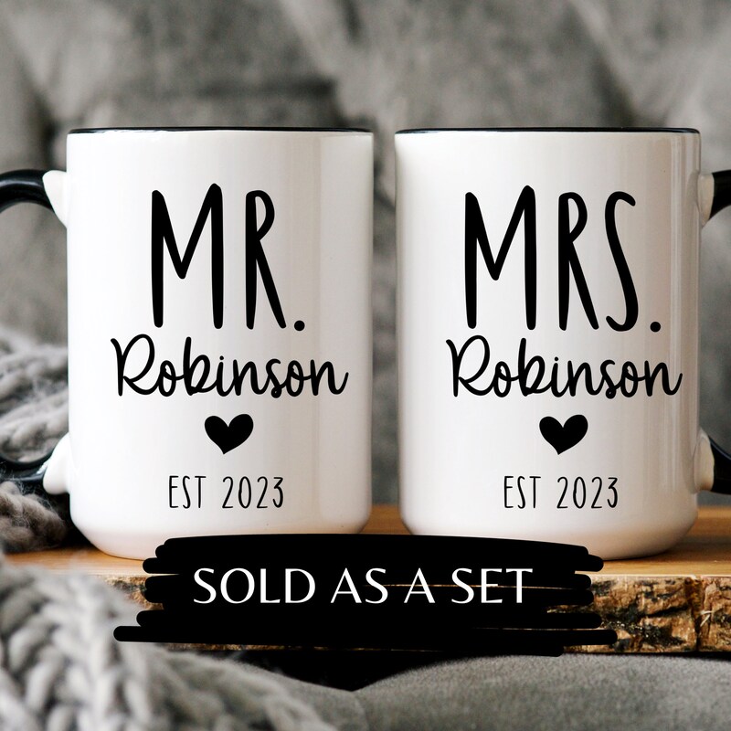 Mr and Mrs Mugs - Etsy