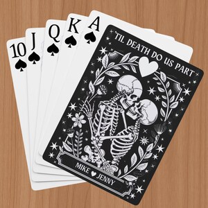 Til Death Do Us Part Personalized Playing Cards Gothic Couple Poker ...