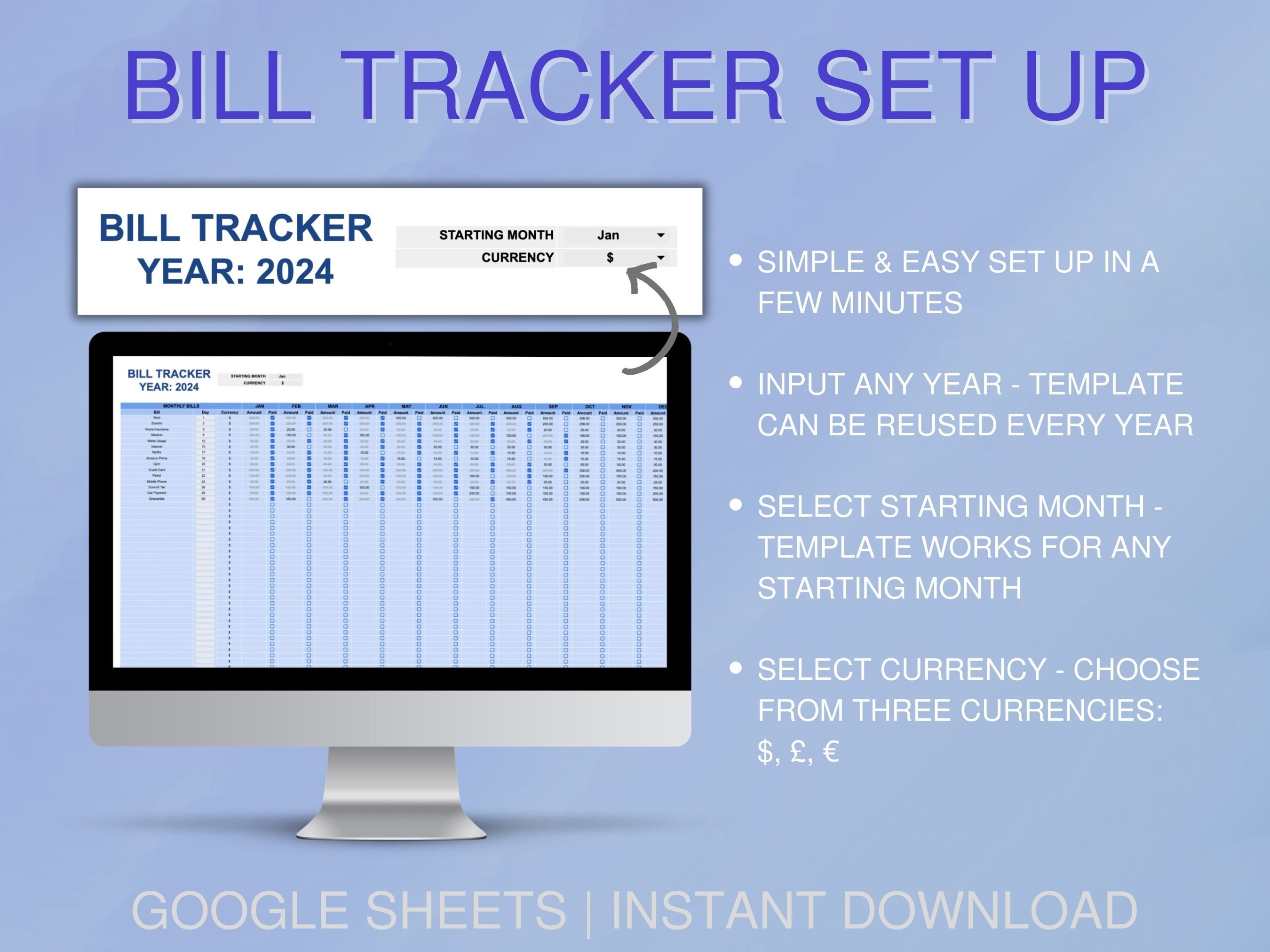 Bill Tracker Template to Monitor Your Spending & Stay on Top of Your ...