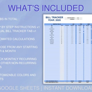 Bill Tracker Template to Monitor Your Spending & Stay on Top of Your ...