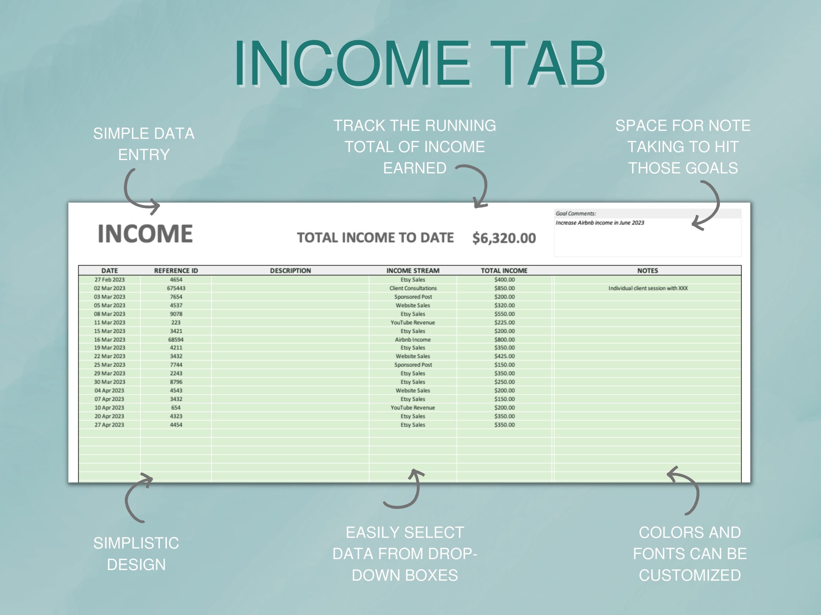 Small Business Bookkeeping Template, Income and Expense Tracker ...