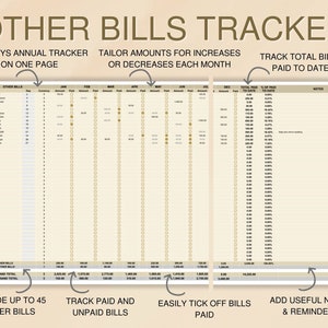 Monthly Bill Tracker Template Google Sheets, Expense Organizer ...