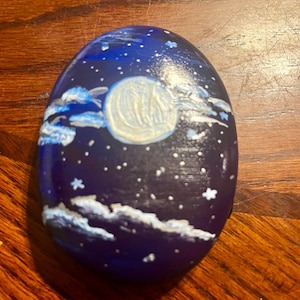 Hand Painted Stones, Painted Rocks, Glow in the Dark Rocks, Night Sky ...