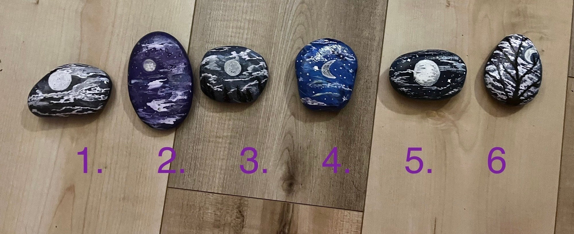 Hand Painted Stones, Painted Rocks, Glow in the Dark Rocks, Night Sky ...