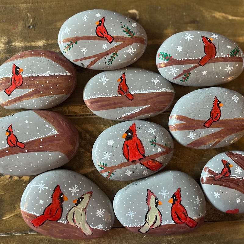 Hand Painted Cardinal - Etsy