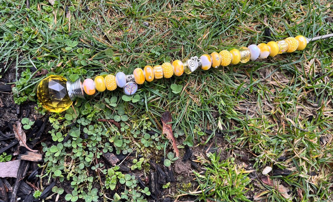 Cheerful Yellow Love Blooms Wand, Decorative Wand, Fairy Wand, Plant ...