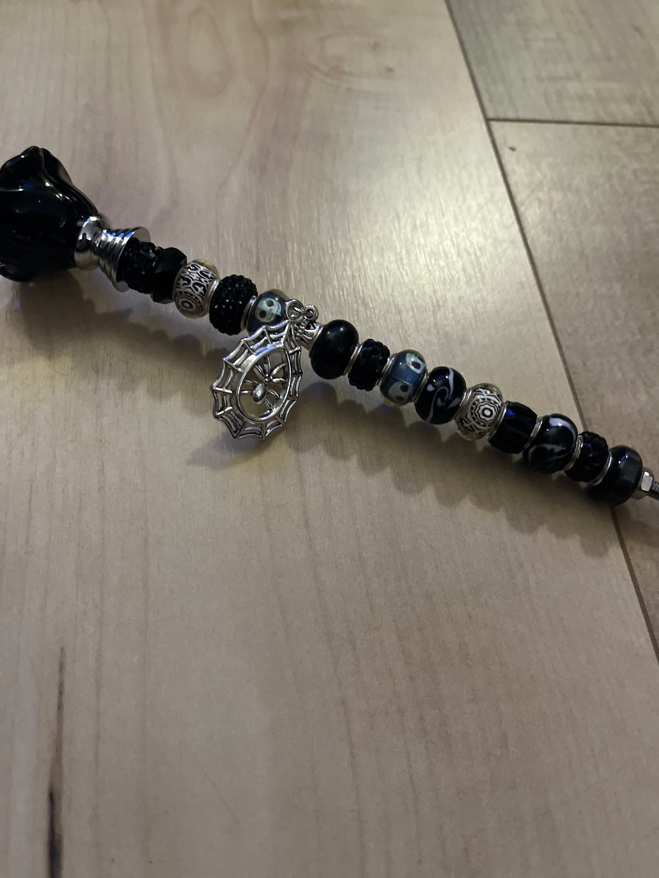 Nightmare Before Christmas Decorative Wand,beaded Wand,skeletons,unique ...