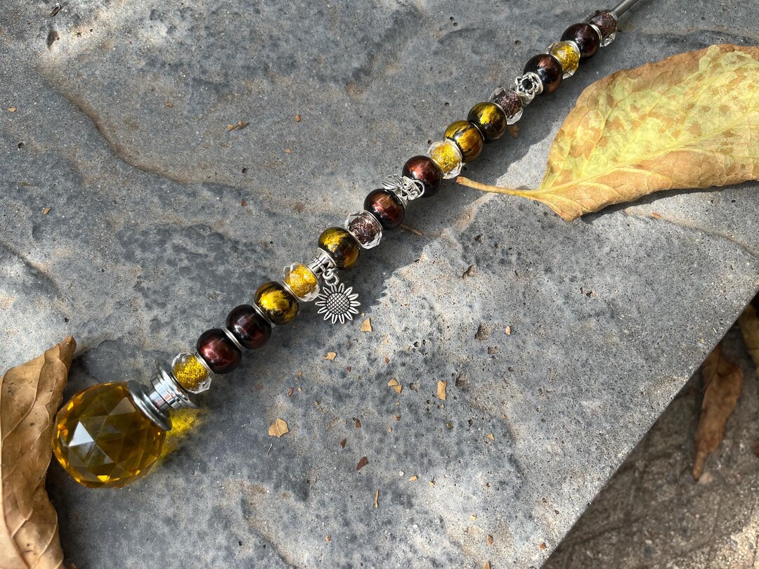 Sunflower Wand, 14 Inch Gold Decorative Wand, Fairy Wand, Plant Stake ...