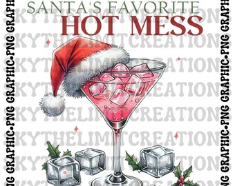 DTF Santa's Favorite Hot Mess Transfer - Etsy