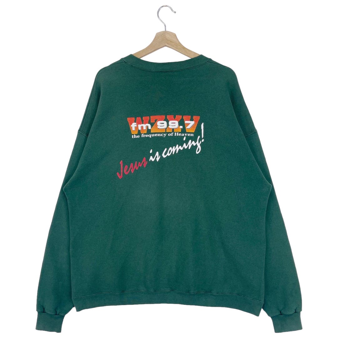 RARE Vintage 90’s WZYV Fm 99.7 Radio Station Sweatshirt Big Logo ...