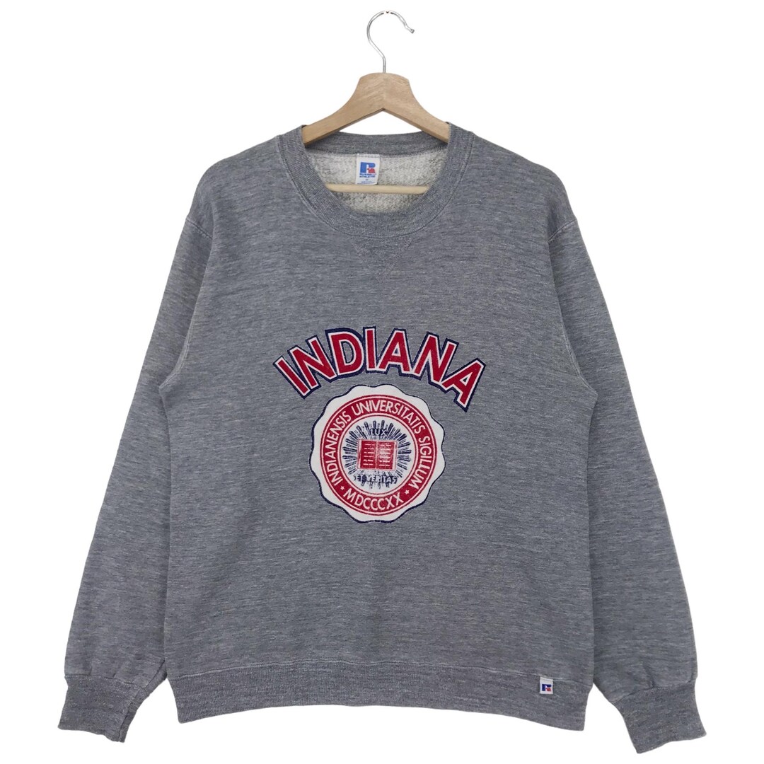 Vintage 80’s Indiana University Sweatshirt Spell Out Big Logo Pullover ...