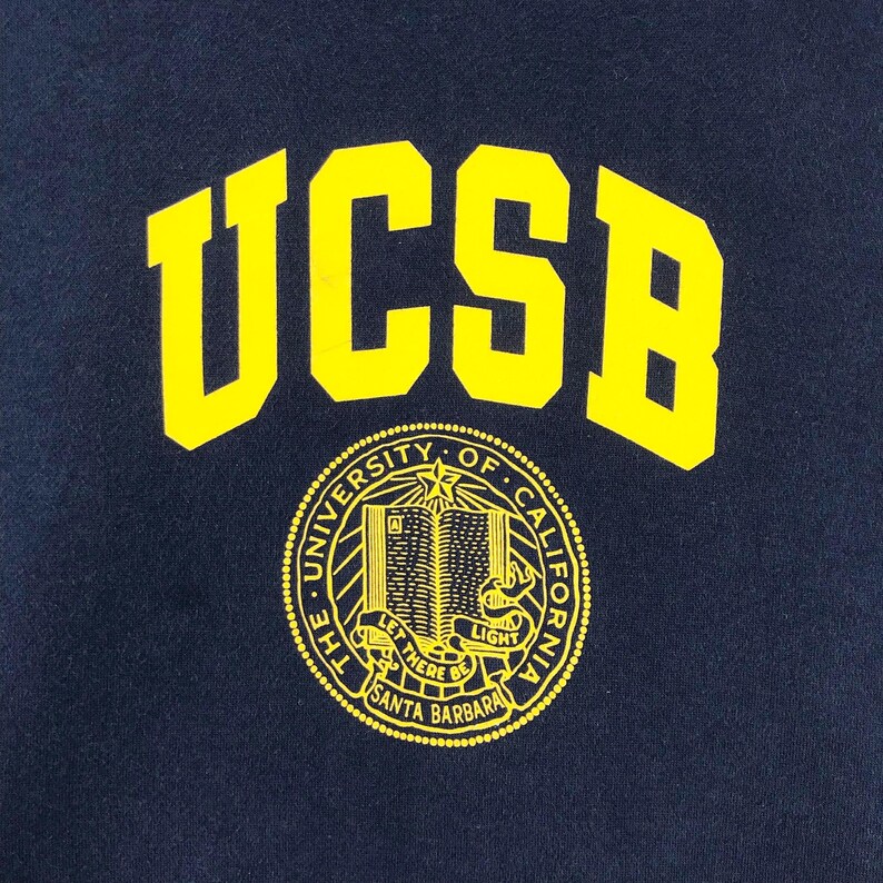 Rare Vintage University of California Santa Barbara Sweatshirt Big Logo ...