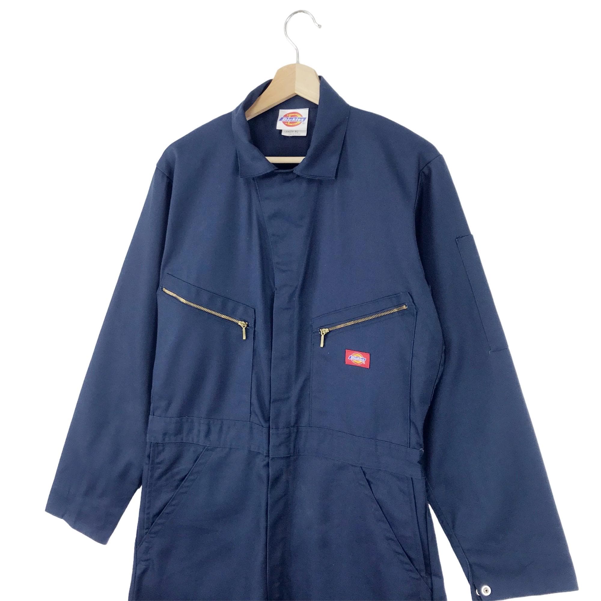 Vintage Dickies Jumpsuit Patches Streetwear/workwear Blue Coveralls ...