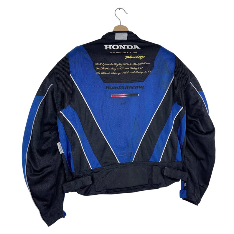 Vintage Honda Racing Jacket Zipper 60th Anniversary Patches Logo Racing ...