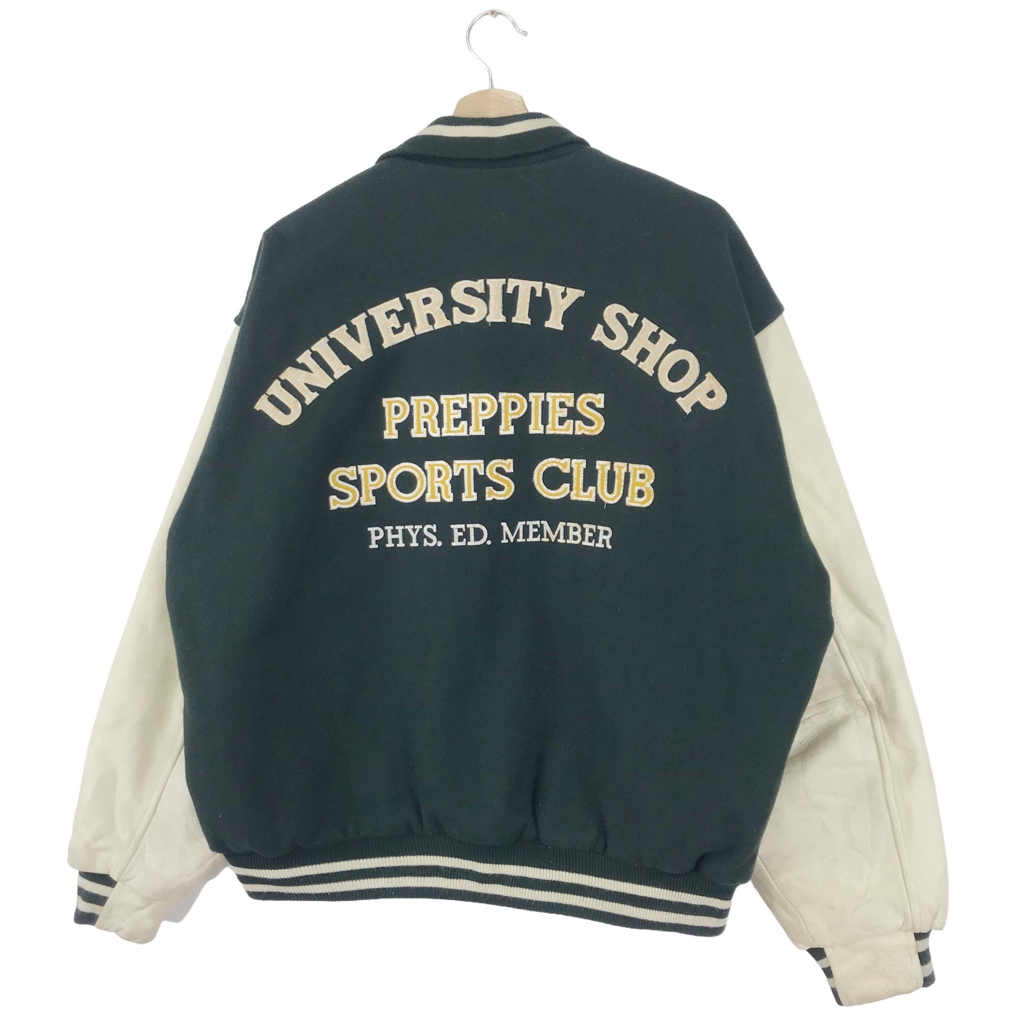 Vintage 90’s University Shop Varsity Jacket Letterman Wool/leather ...