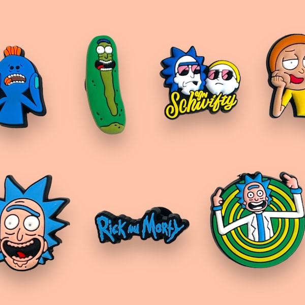 Rick and Morty Croc Charm Pack - Etsy