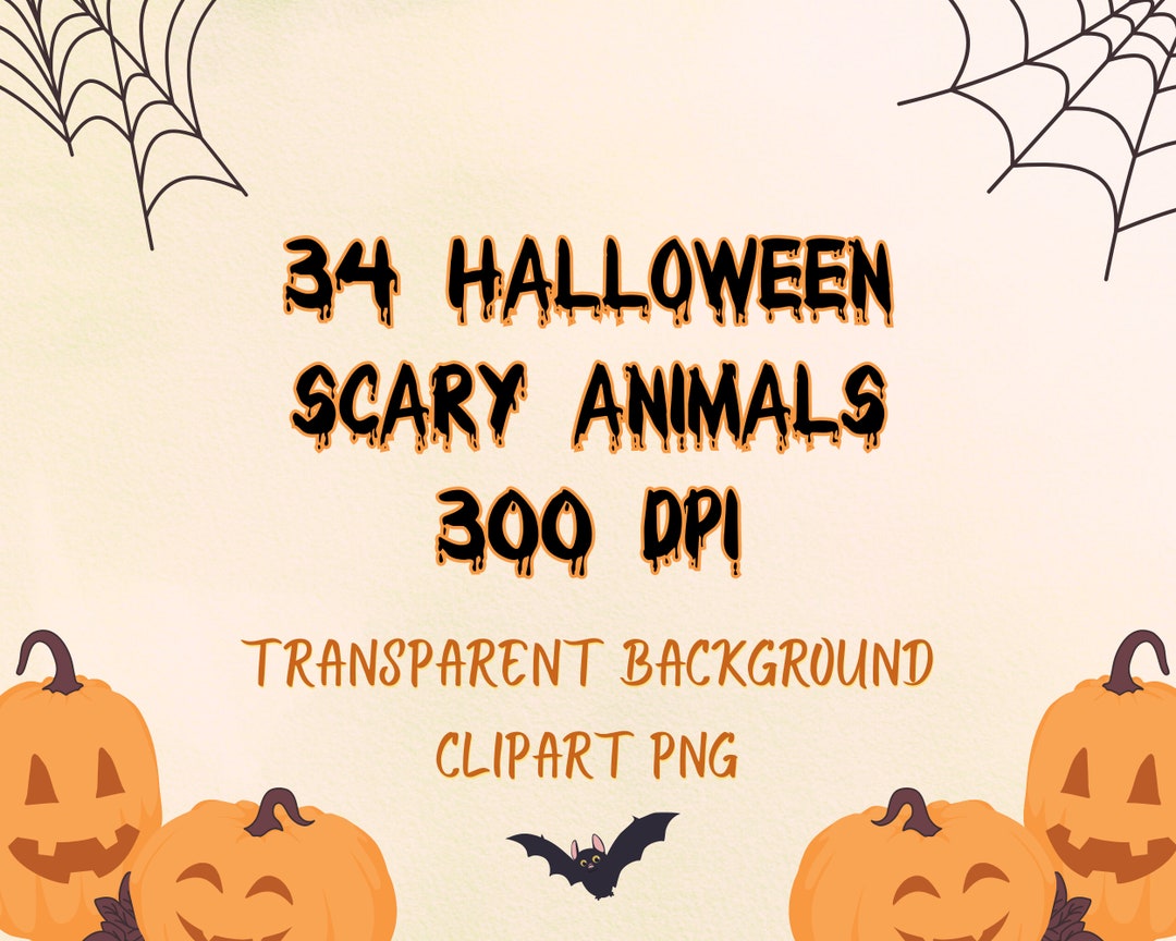 34 Halloween Scary Animals Bundle for Spine-chilling Decor - Etsy