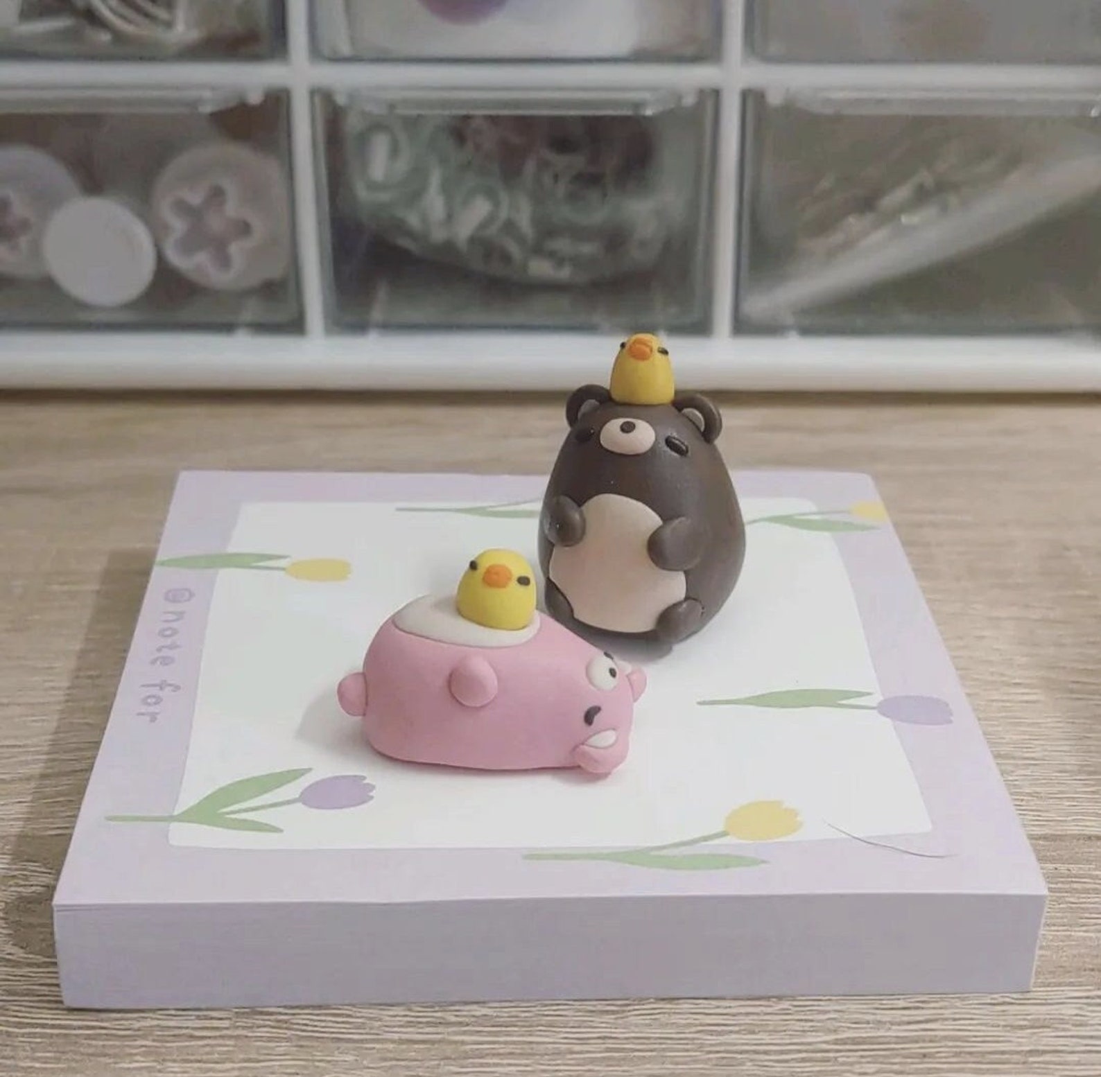 Sleepy Bear Desk Figures Paperweights - Etsy