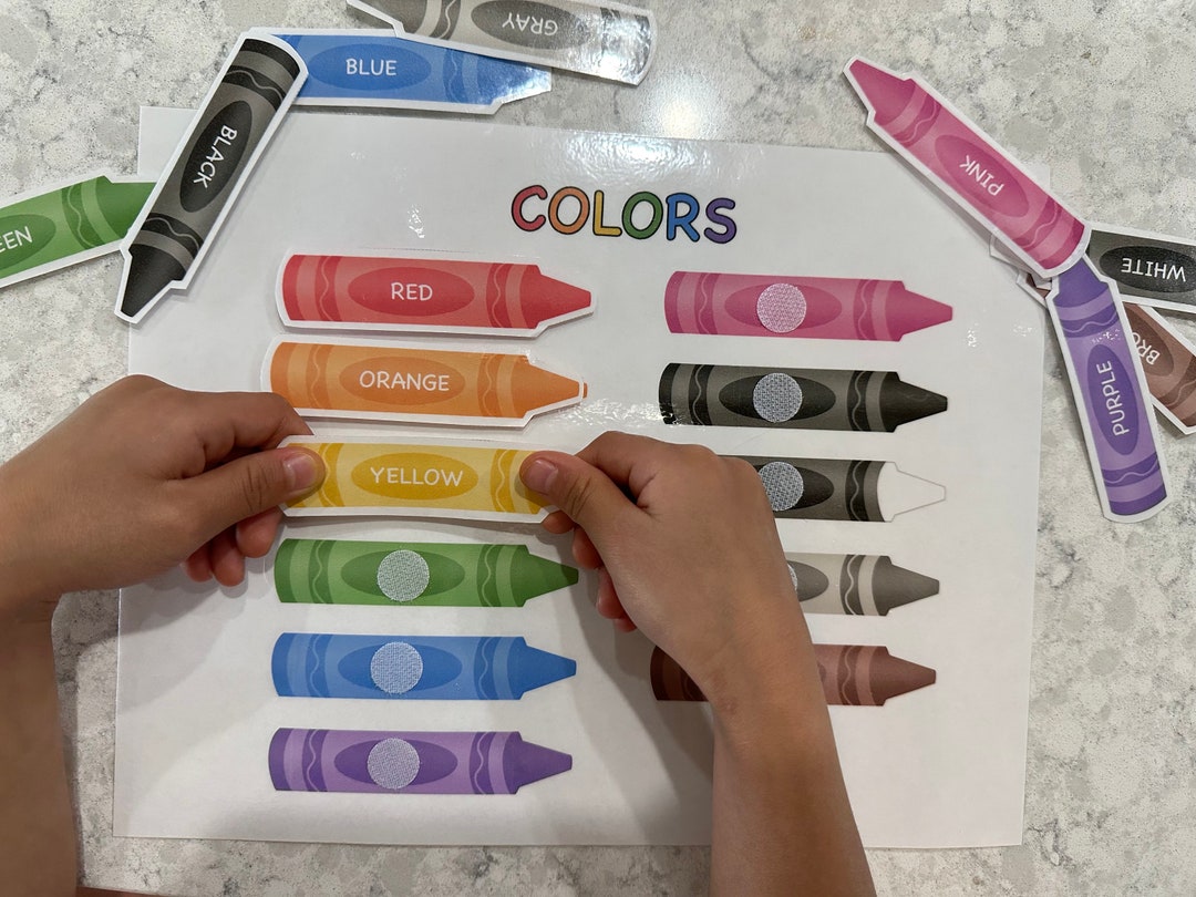 Crayons Color Matching Activity, Busy Book Printable, Homeschool ...