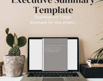 Business Executive Summary Template Canva, Word Template Small Business ...