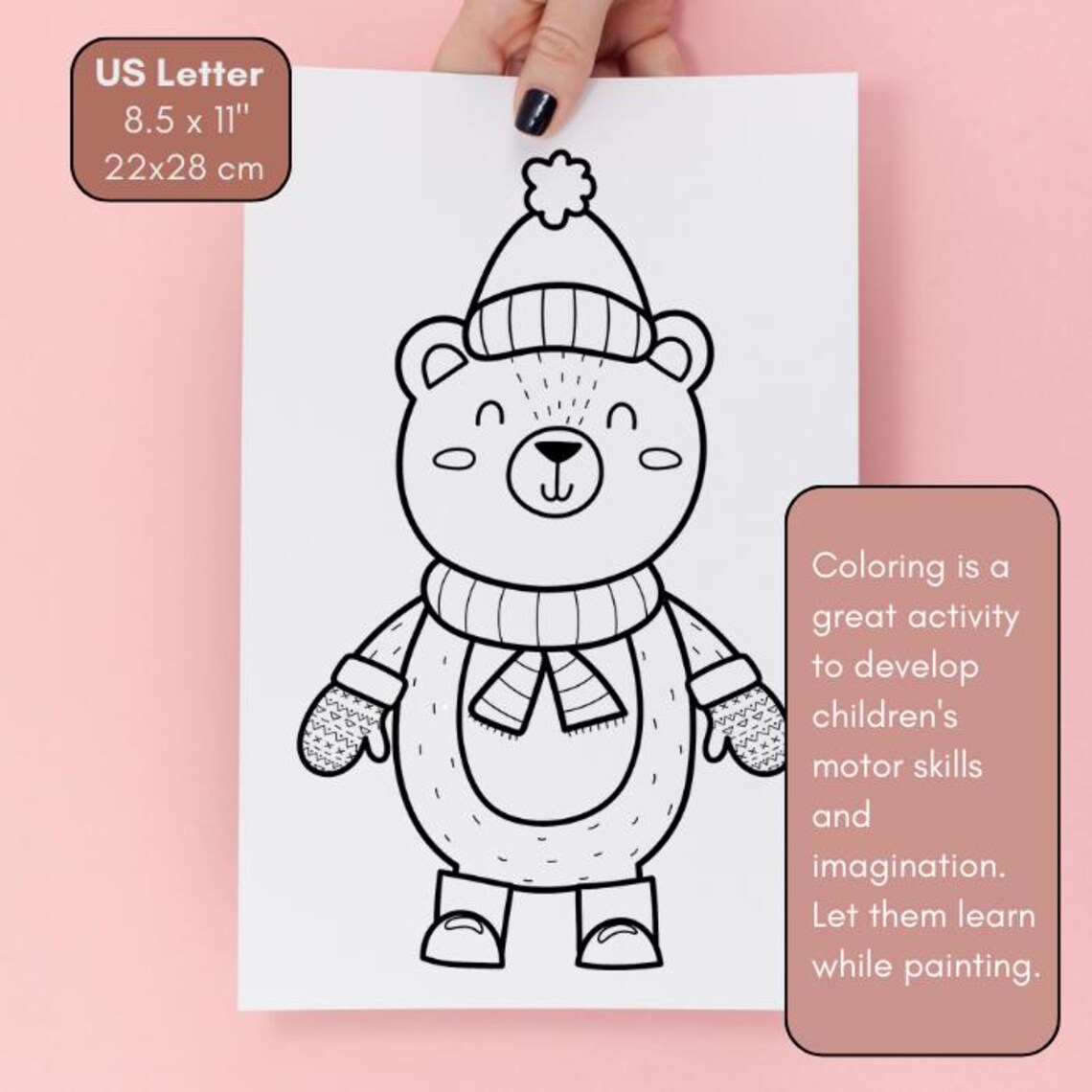 53 Winter Themed Coloring Pages Educational Coloring Book 53 Fun ...