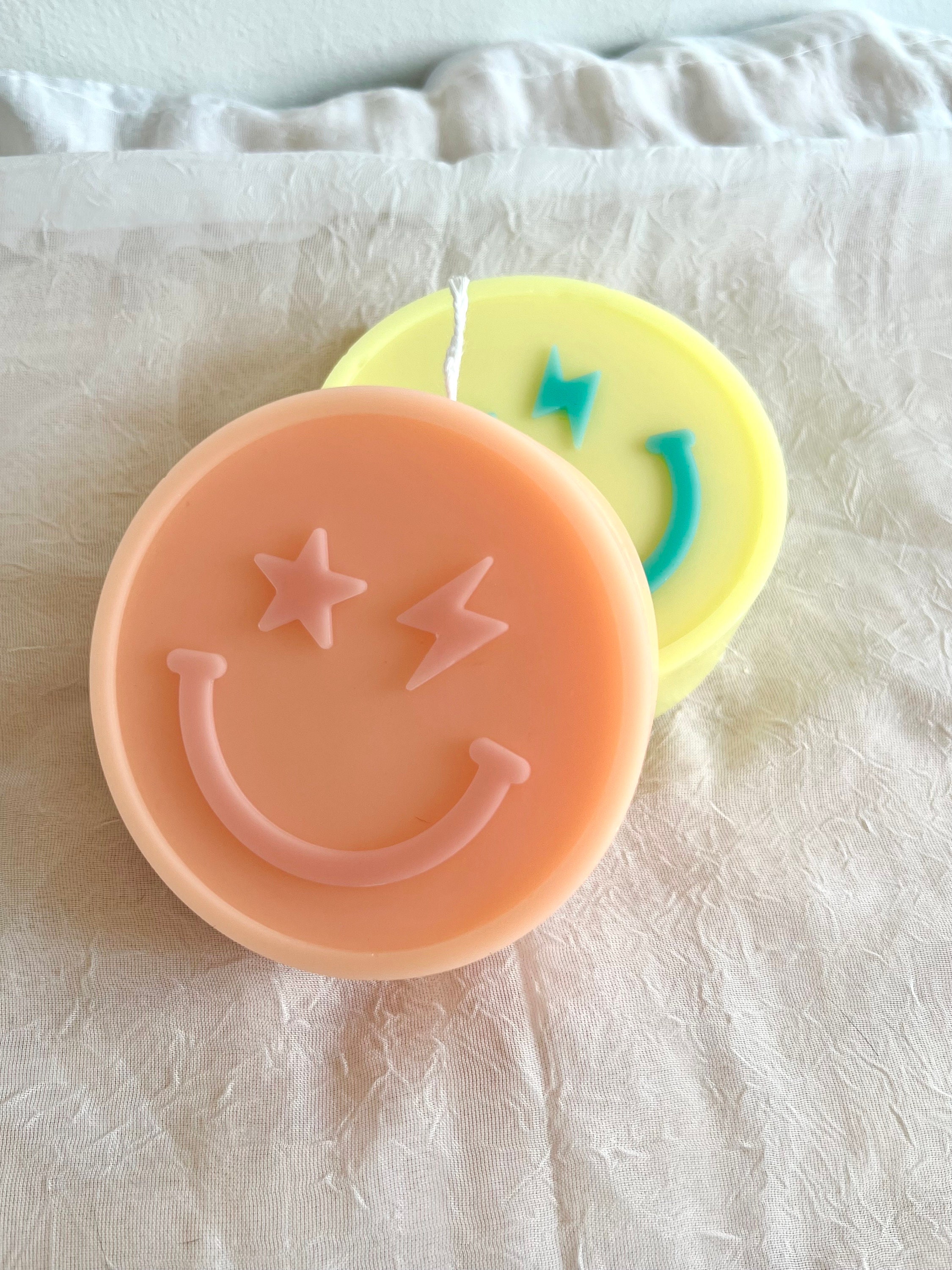Starry Eyes Smiley Face Decorative Candle - Etsy