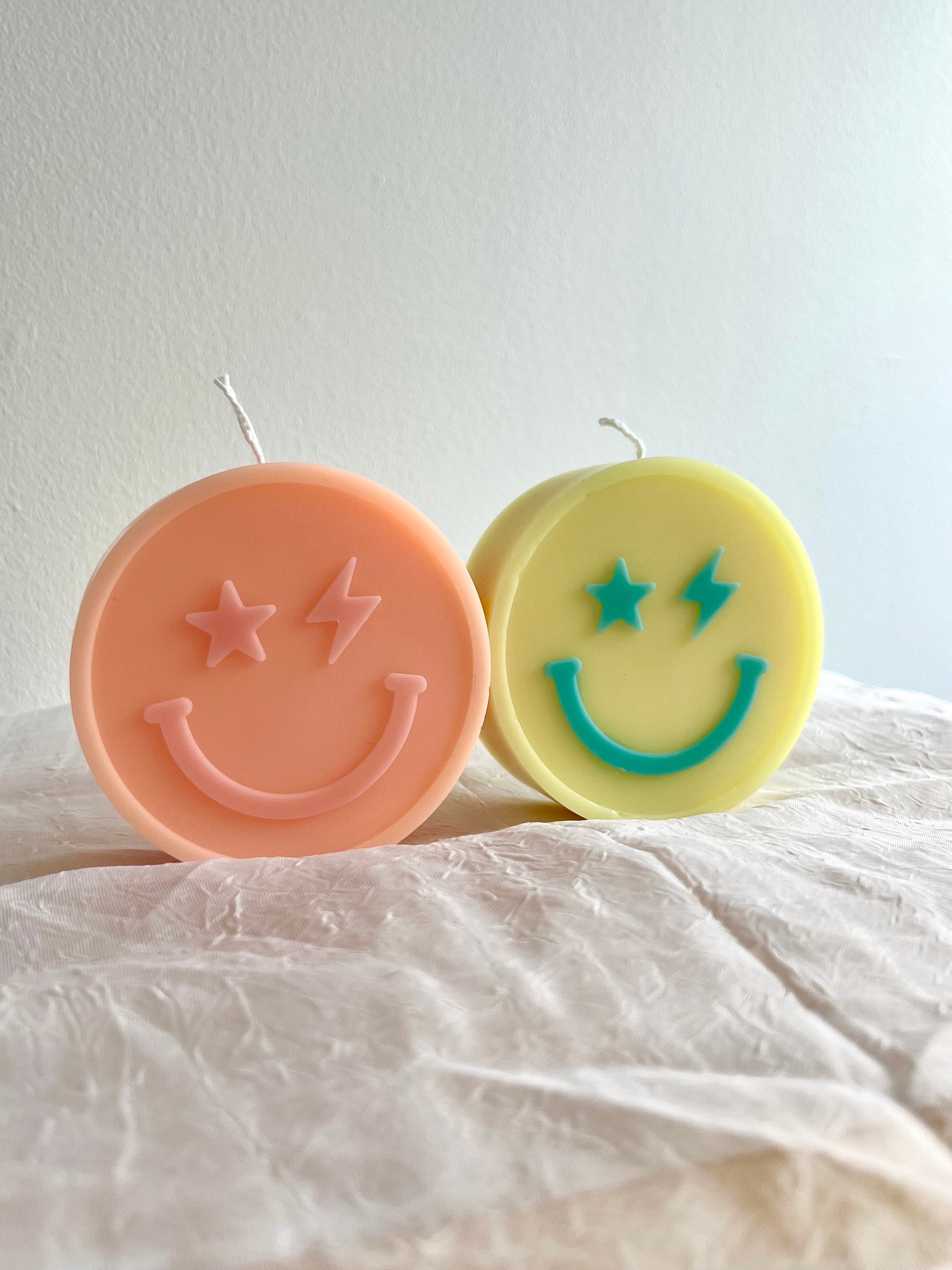 Starry Eyes Smiley Face Decorative Candle - Etsy