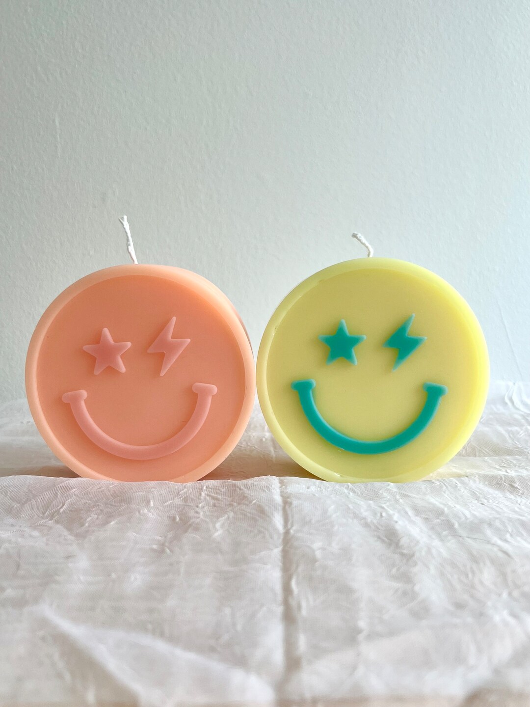 Starry Eyes Smiley Face Decorative Candle - Etsy