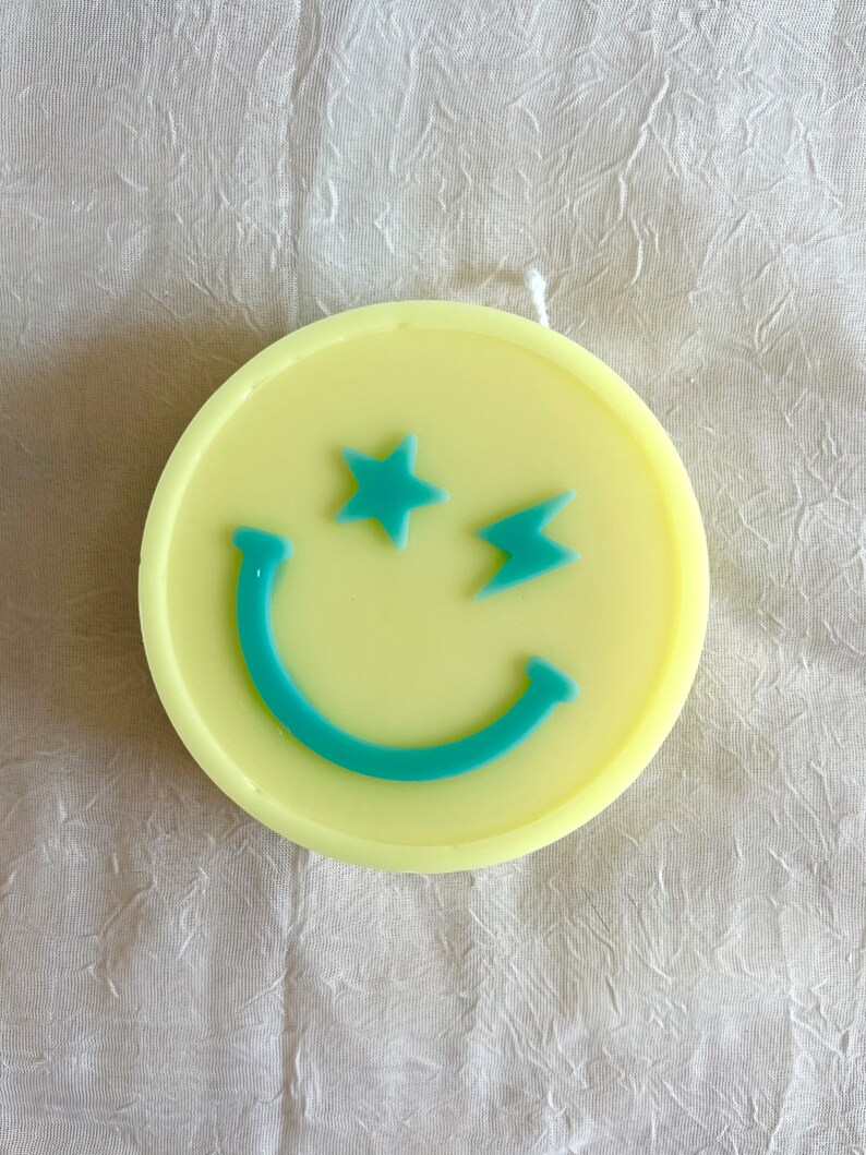 Starry Eyes Smiley Face Decorative Candle - Etsy