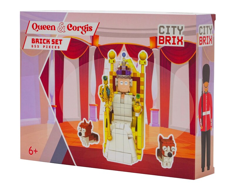 Citybrix Queen & Corgis Brick Construction Set - Etsy