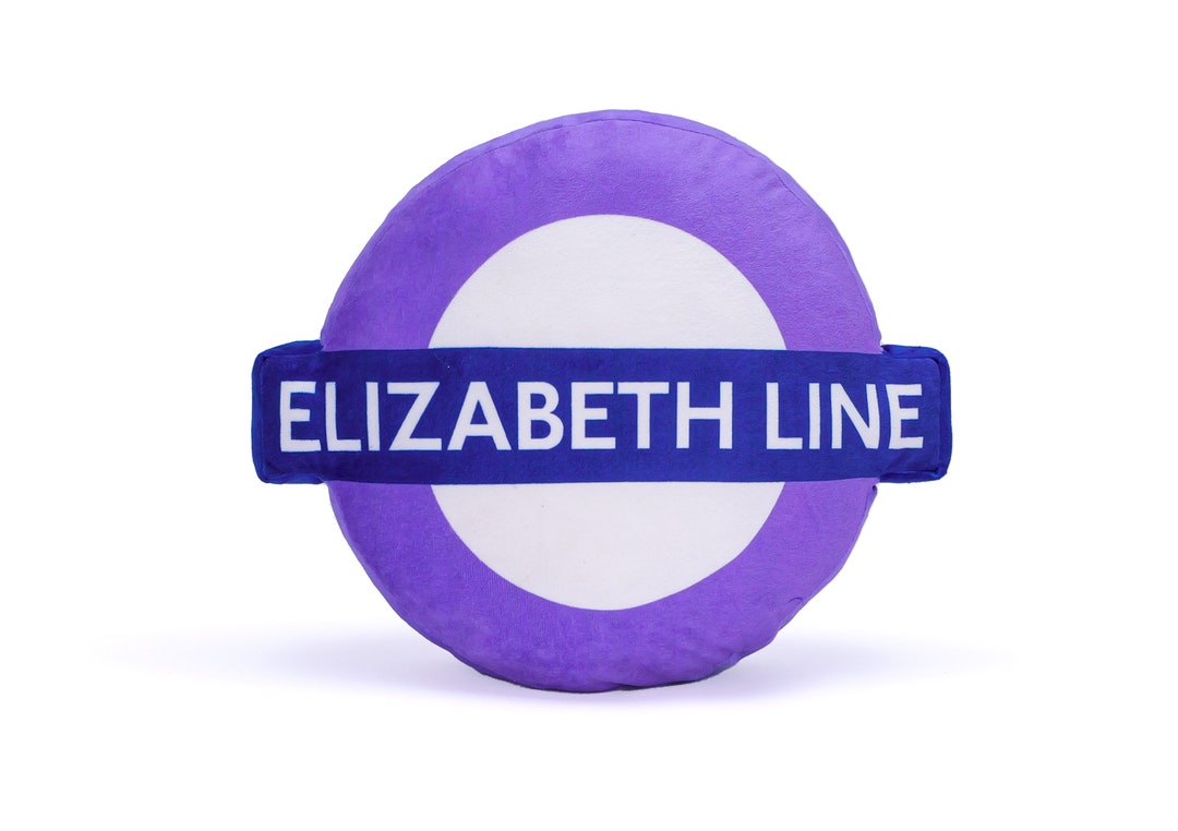 Elizabeth Line Roundel Logo Cushion - Etsy