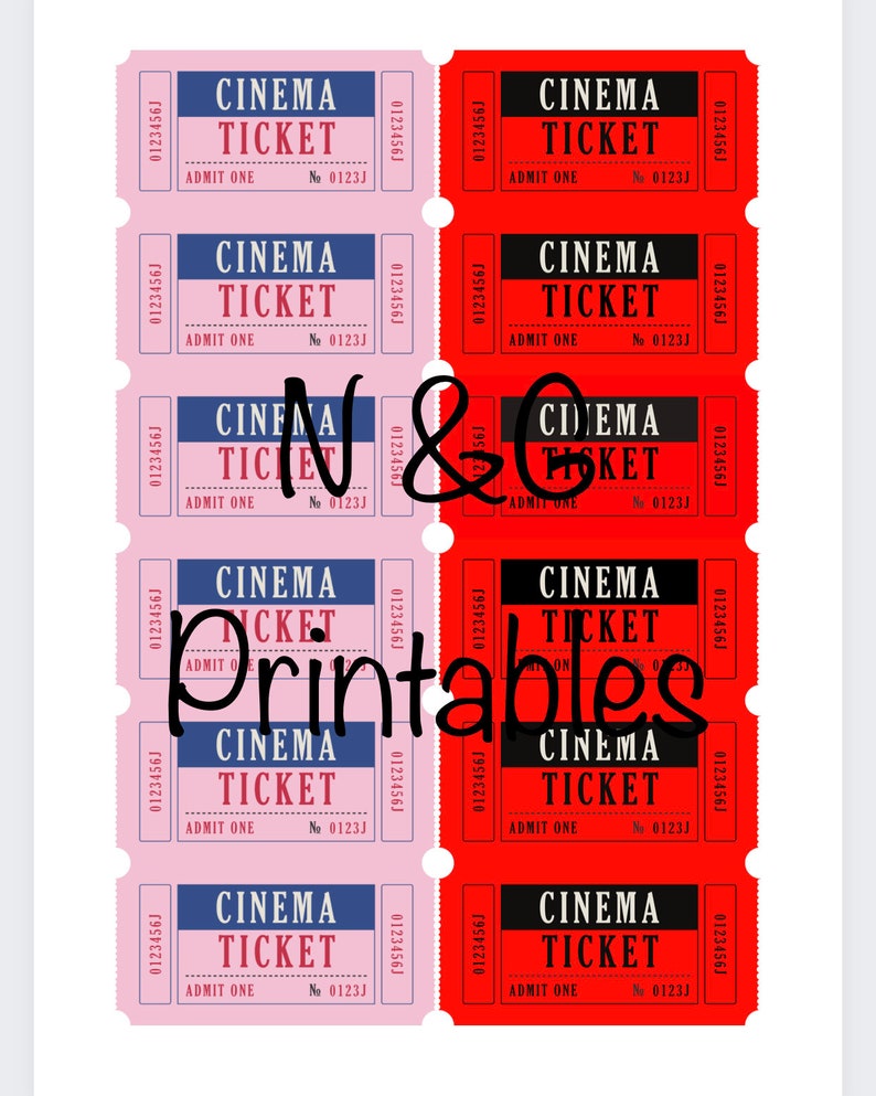 Movie Night- Editable Printables - Etsy
