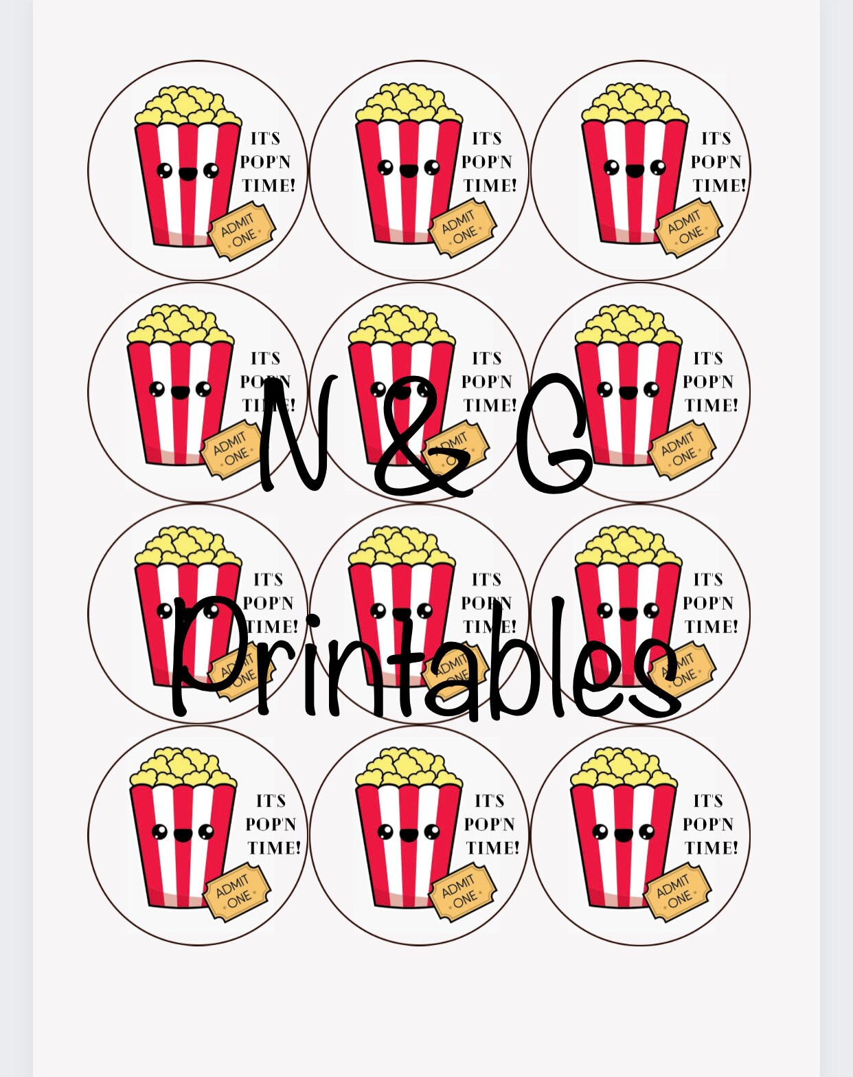 Movie Night- Editable Printables - Etsy