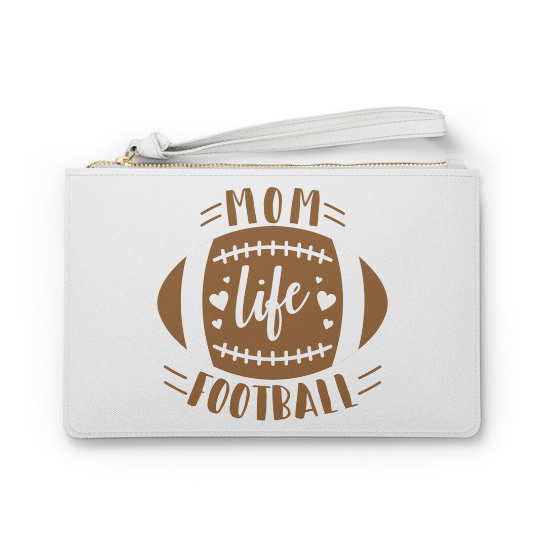 Mom Life Football Clutch Bag | Soccer Mom Football Mom Wristlet - Etsy