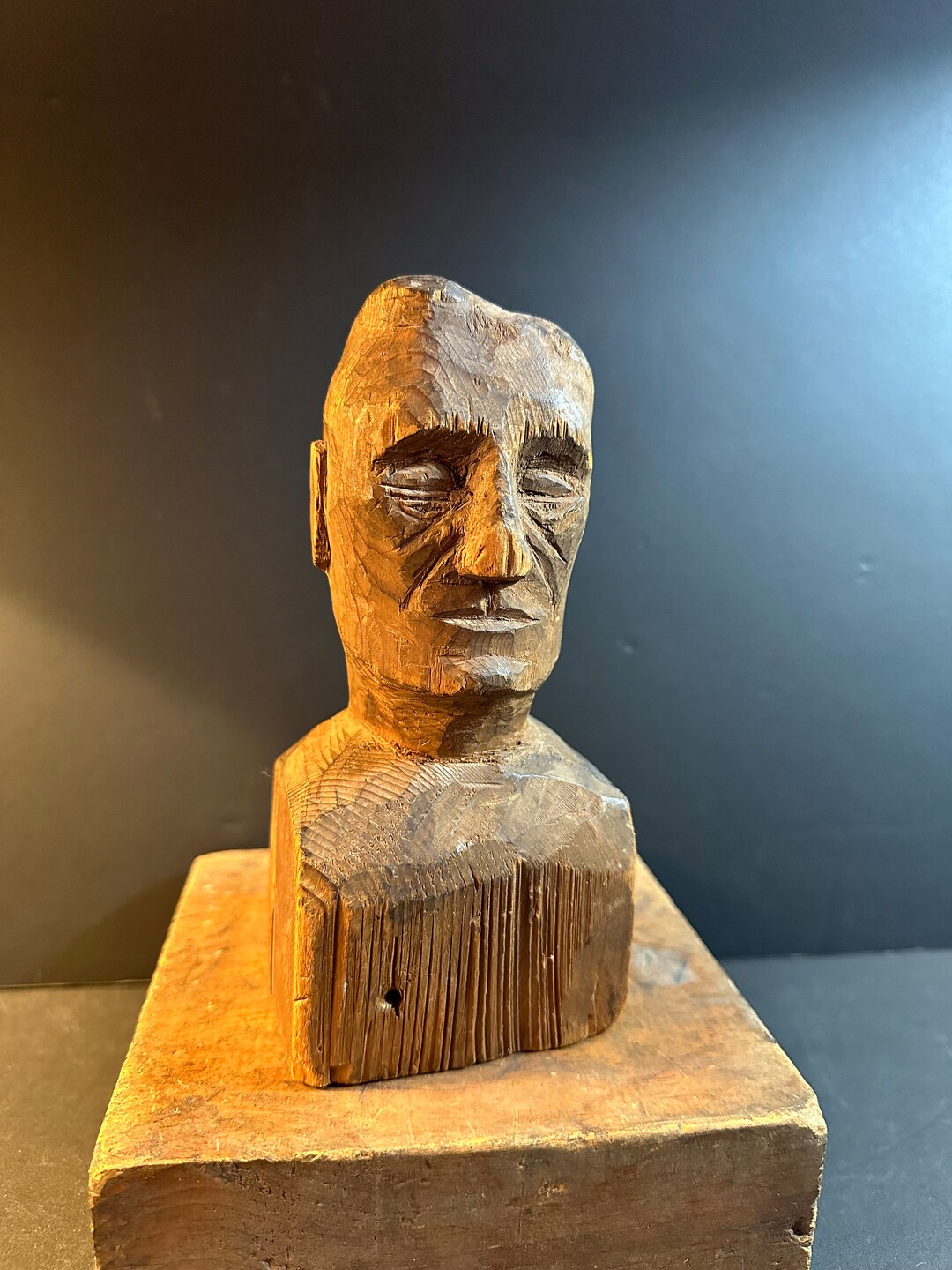 Naive Carving of a Male Head - Etsy