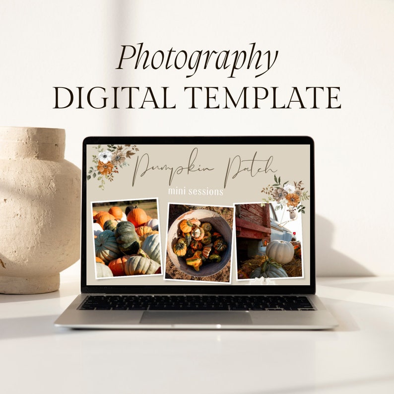 Pumpkin Patch Digital Template, Fall Mini Session Template, Photography Mini Session Template ...