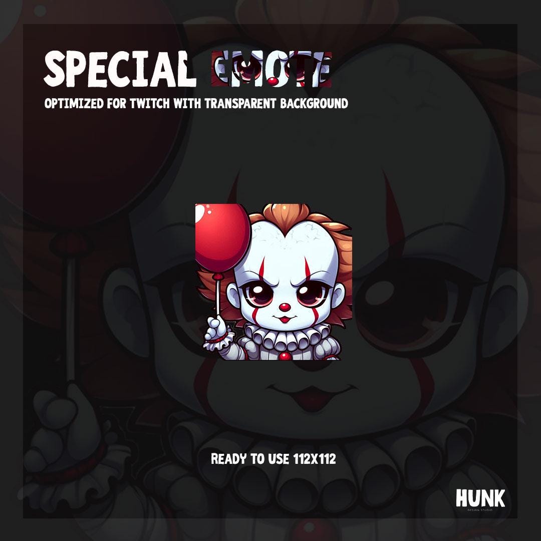 1x Twitch Emotes - Horror | Comic & Illustration - Instant Download ...