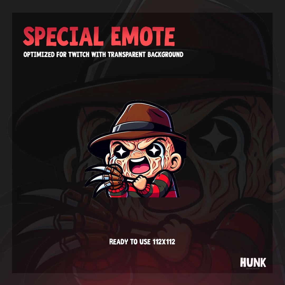1x Twitch Emote - Horror | Comic & Illustration - Instant Download ...