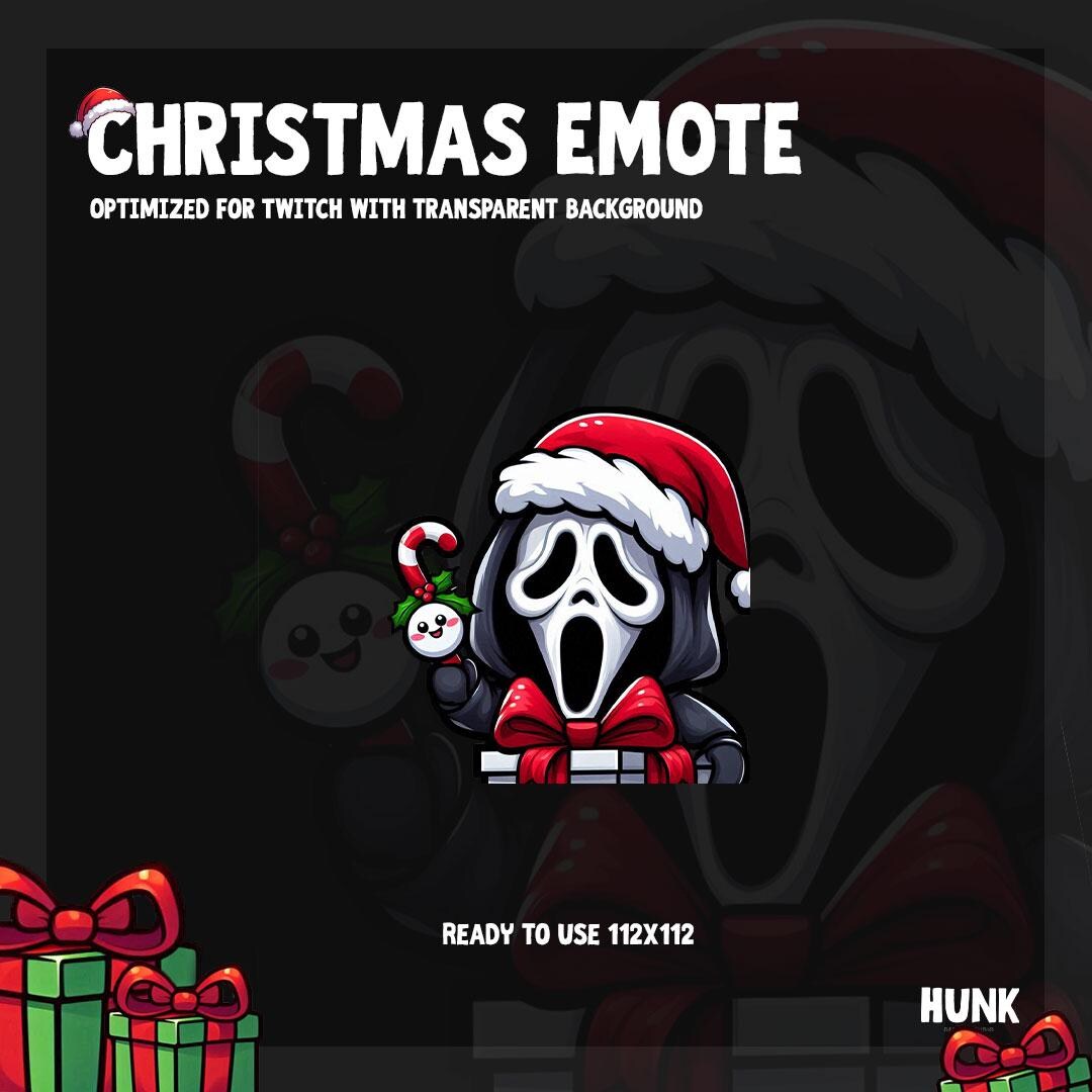 Ghostface Christmas Emote | Twitch, Youtube, Discord, Dbd Emotes ...