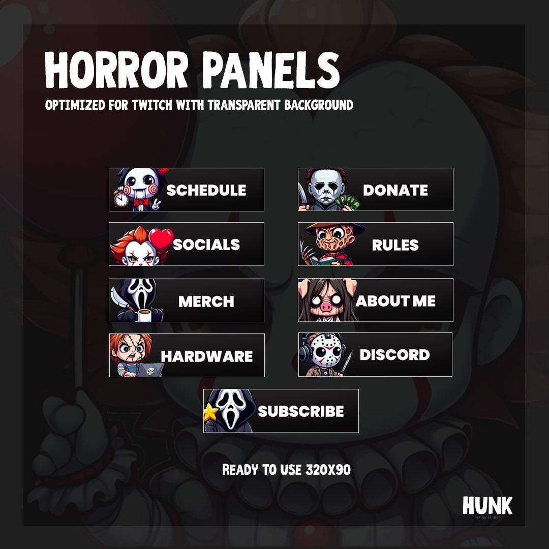 Horror Alert Pack | Twitch, Kick, Dbd Alerts, Dbd Emotes, Horror Alerts ...