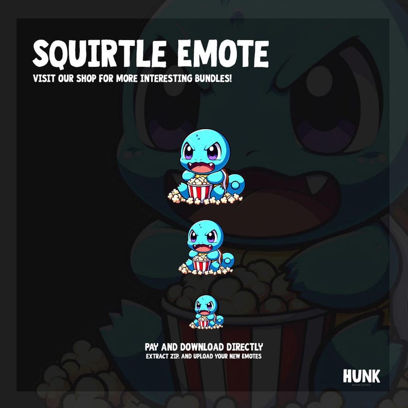 Squirtle Twitch Emote | Cute Pokemon Emote | Emoji | Squirtle Emote ...