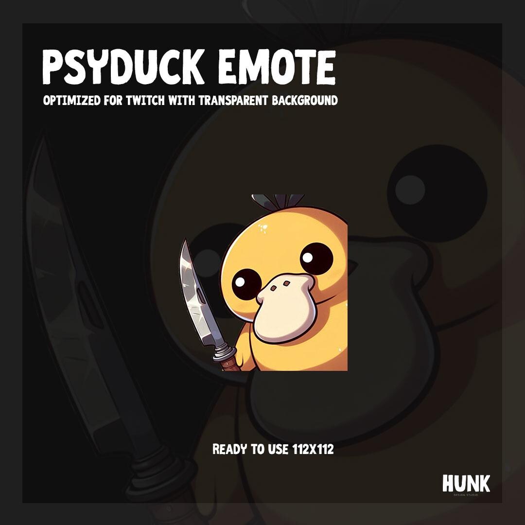 Cute Psyduck Twitch Emote Pokemon Emotes Emoji Duckling Kawaii Emotes ...